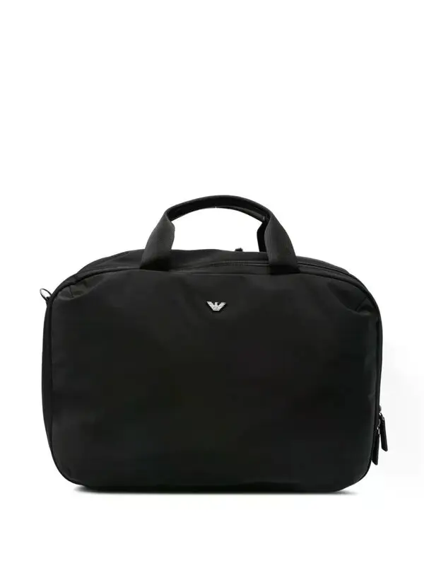 Emporio Armani Logo Plaque Multi-way Backpack - Black