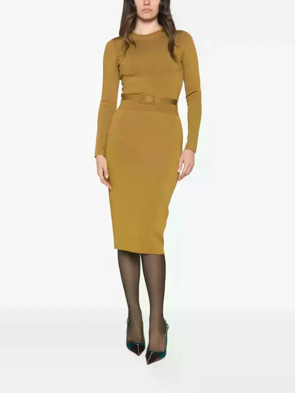 TOM FORD Belted Knit Midi Skirt