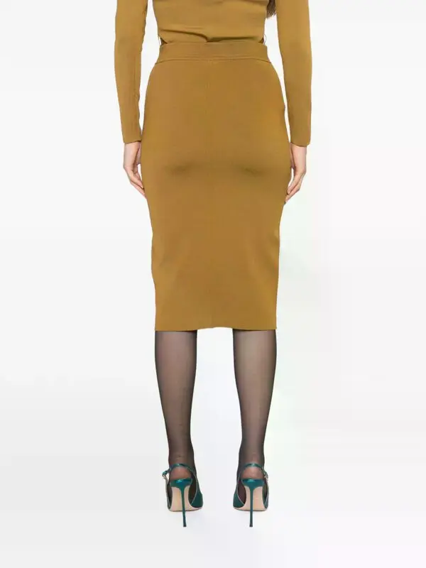 TOM FORD Belted Knit Midi Skirt