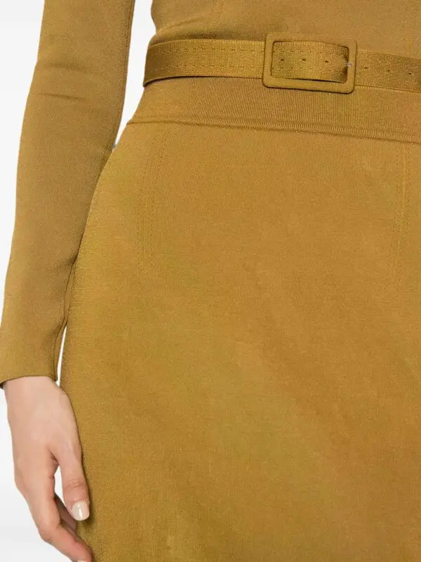 TOM FORD Belted Knit Midi Skirt