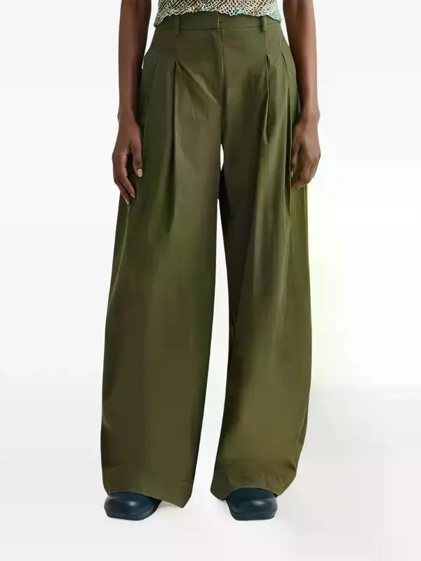 TWP The Next Didi Pleated Raw-hem Trousers