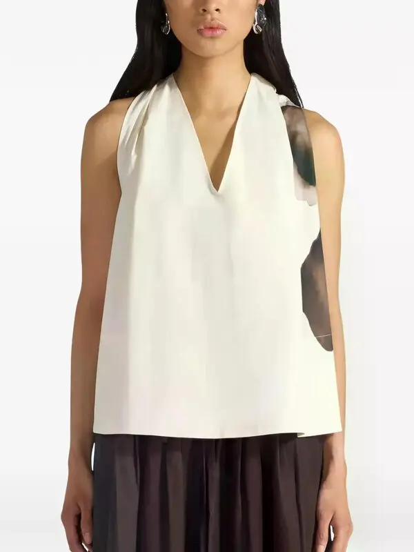 Liviana Conti Flower-print V-neck Blouse