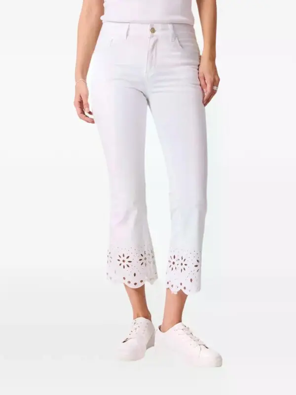 Mac Jeans Cut-out Flared Jeans - White