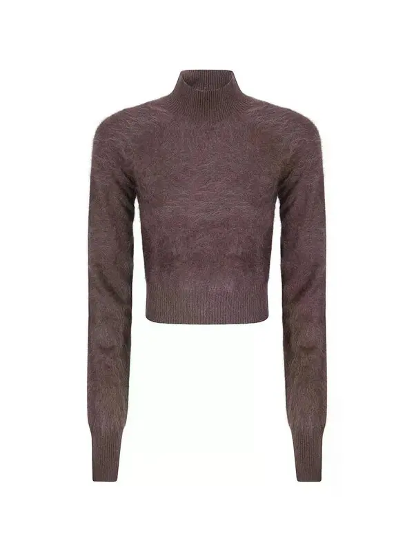 Sportmax High-neck Cashmere Sweater - Brown