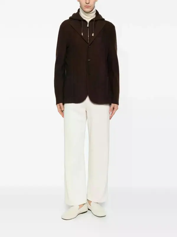 Eleventy Hooded Wool Jacket