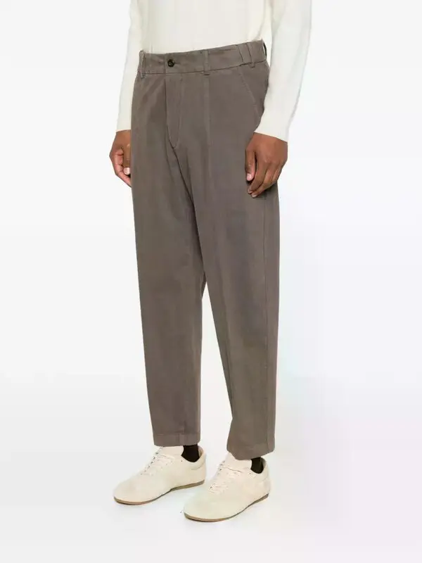 Eleventy Pleated Straight-leg Trousers