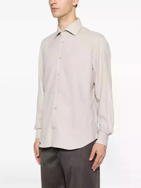 Eleventy Twill-weave Long-sleeve Shirt