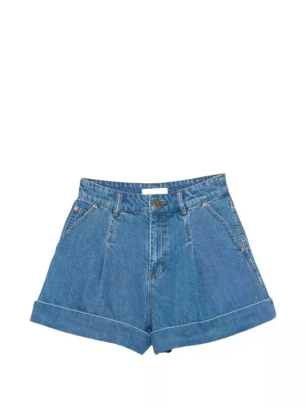 Zimmermann Pleated Denim Shorts