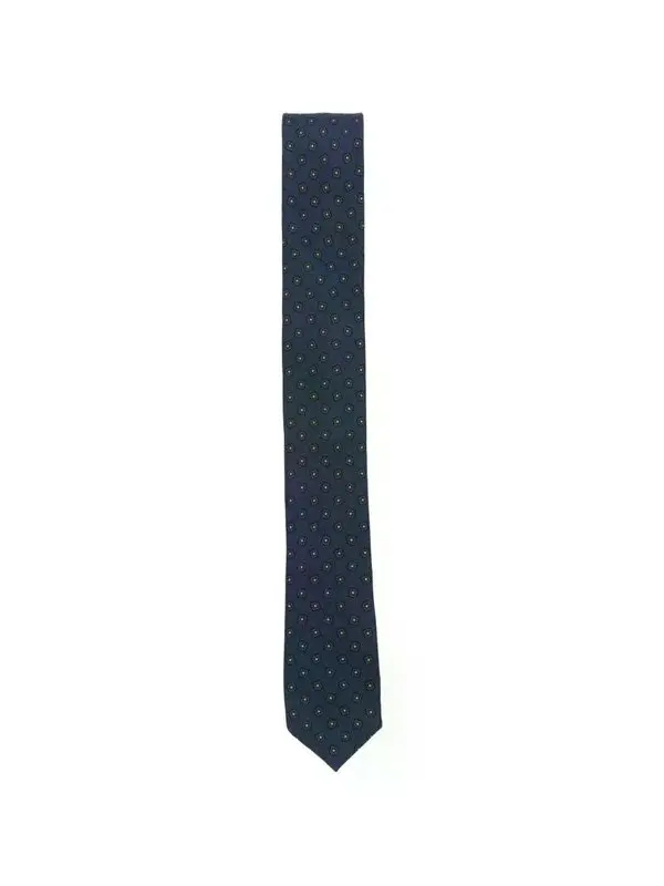 Eleventy Geometric-pattern Silk Tie