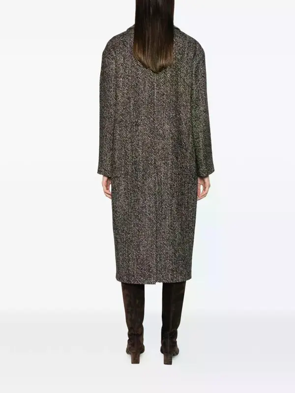 Tagliatore Double-breasted Herringbone Coat