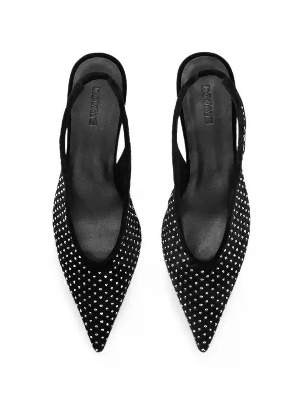 ROTATE BY BIRGER CHRISTENSEN Slingback Rhinestone Velvet Pumps