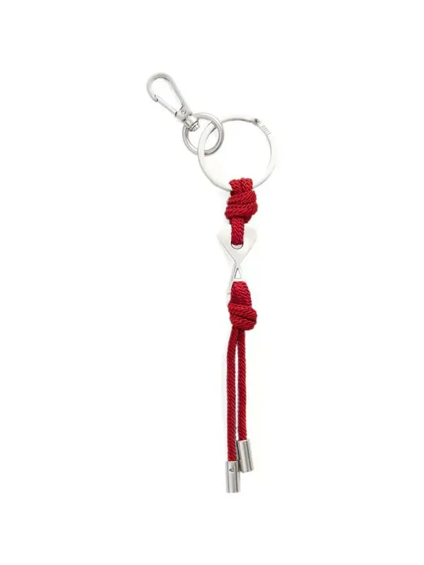 AMI Paris Metal Charm Keyring With De Coeur - Red