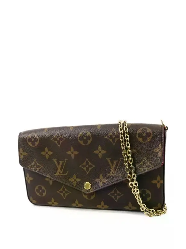 LOUIS VUITTON Monogram Felicie Pochette Shoulder Bag - Brown