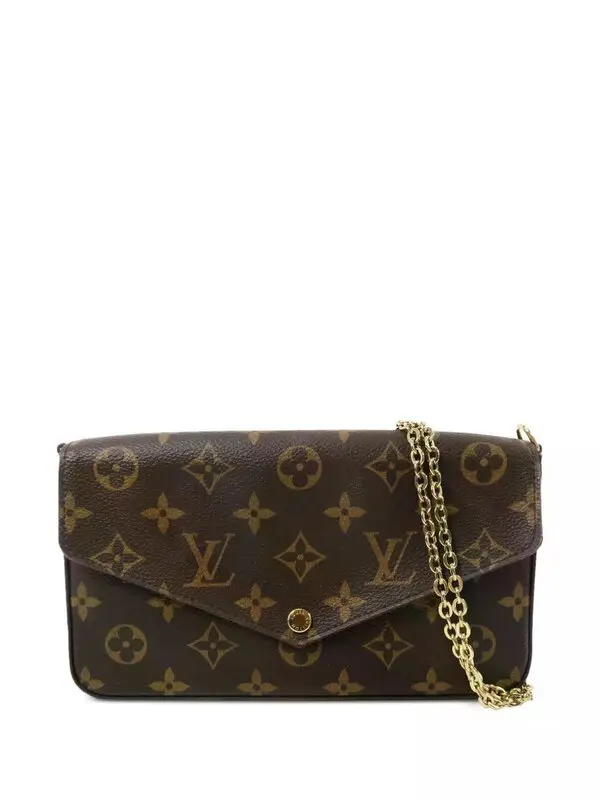 LOUIS VUITTON Monogram Felicie Pochette Shoulder Bag - Brown