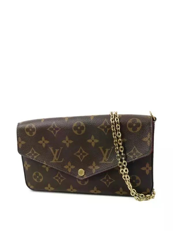LOUIS VUITTON Monogram Felicie Pochette Shoulder Bag - Brown