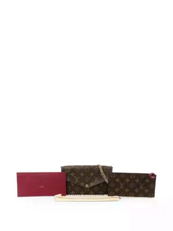 LOUIS VUITTON Monogram Felicie Pochette Shoulder Bag - Brown