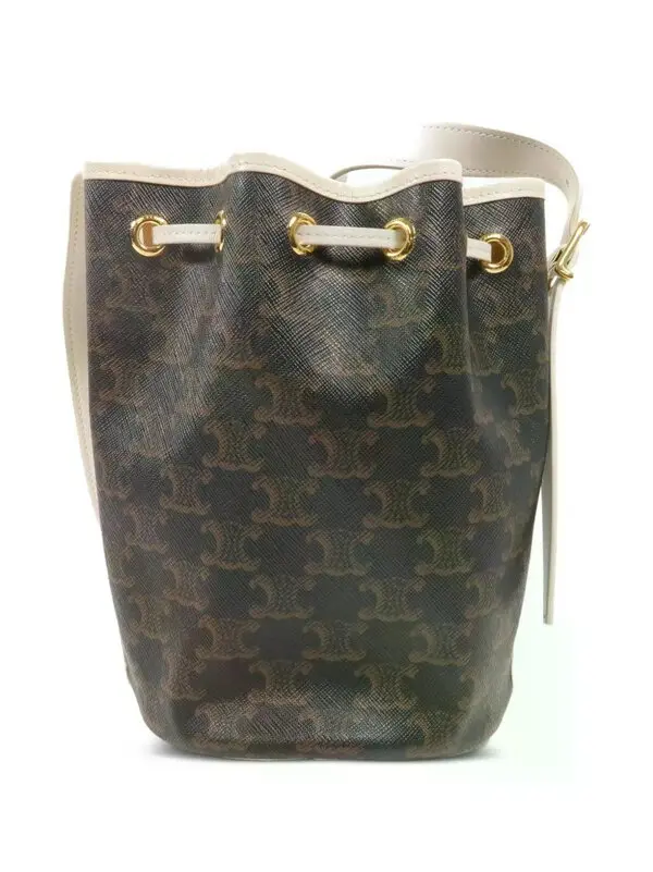 Celine Small Triomphe Drawstring Shoulder Bag - Brown