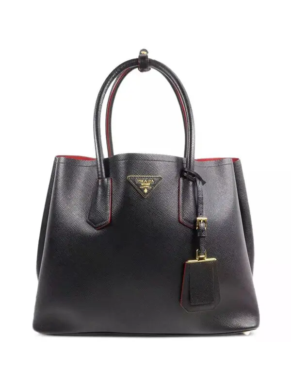 Prada Leather Tote Bag - Black