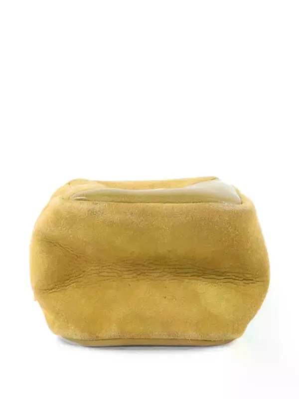 Saint Laurent Logo-plaque Suede Pouch