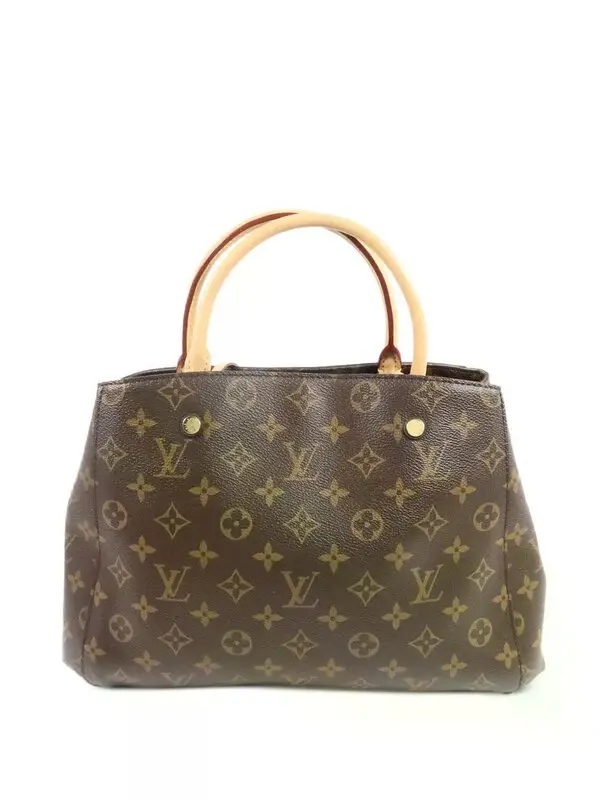 LOUIS VUITTON Montaigne Mm Monogram Canvas Handbag - Brown
