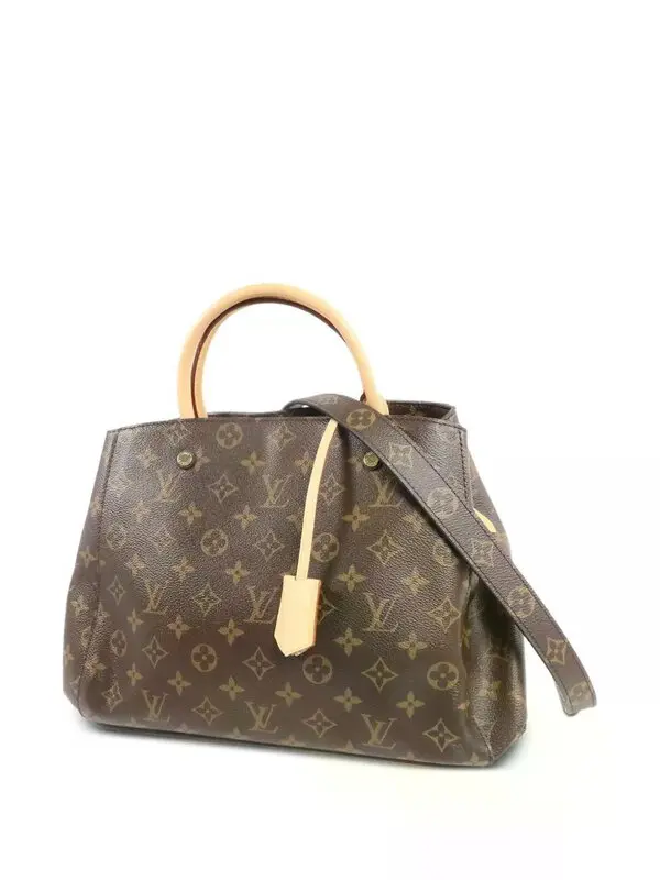 LOUIS VUITTON Montaigne Mm Monogram Canvas Handbag - Brown