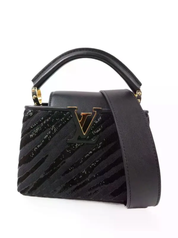LOUIS VUITTON Mini Capucines Two-way Handbag - Black