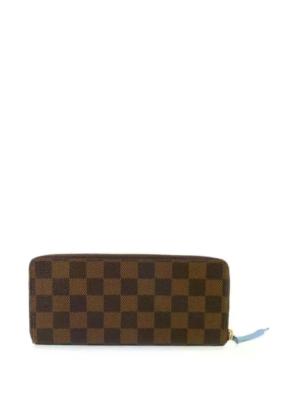 LOUIS VUITTON Clemence Damier Ebene Penguins Long Wallet - Brown
