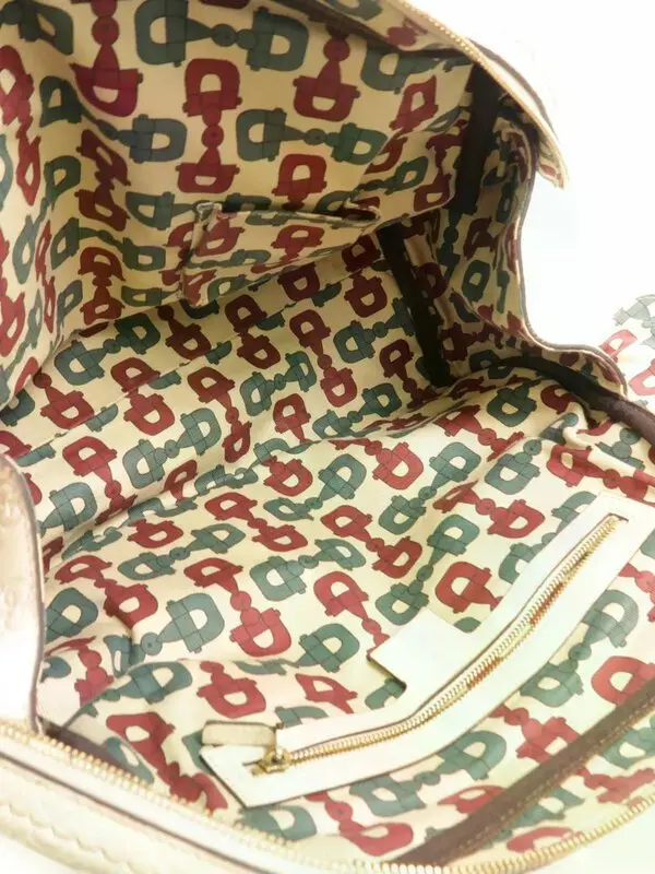 Gucci Beige Leather Gg Guccissima Handbag - Neutrals