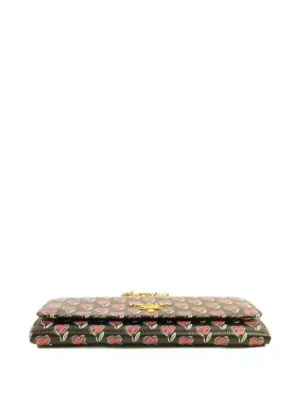 Prada Logo-detail Heart-print Clutch Bag