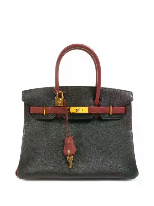 Hermès 30 Birkin Leather Tote Bag - Black