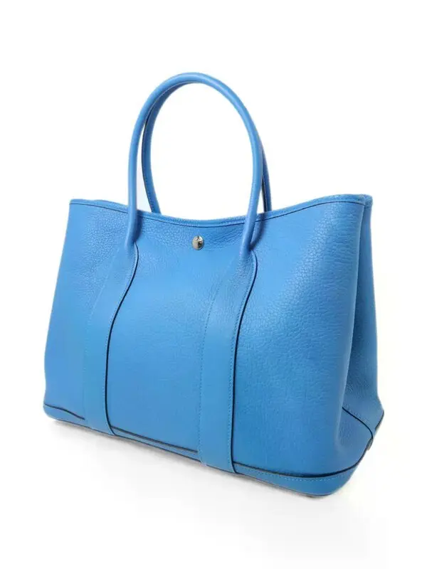 Hermès Garden Party Pm Negonda Leather Tote Bag - Blue