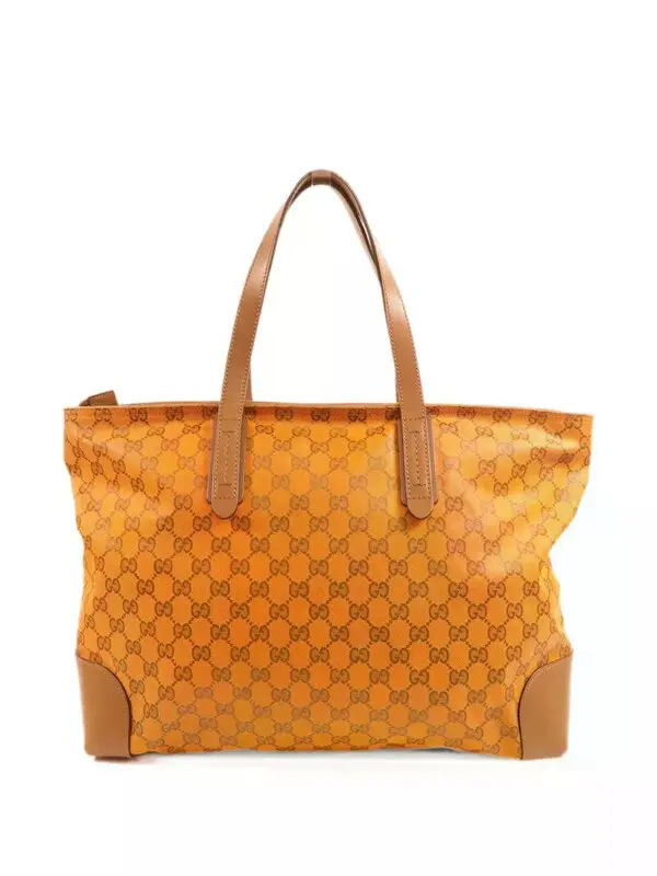 Gucci Gg Leather-trim Tote Bag