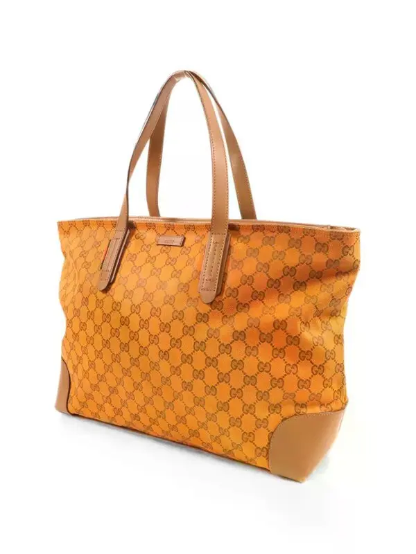 Gucci Gg Leather-trim Tote Bag