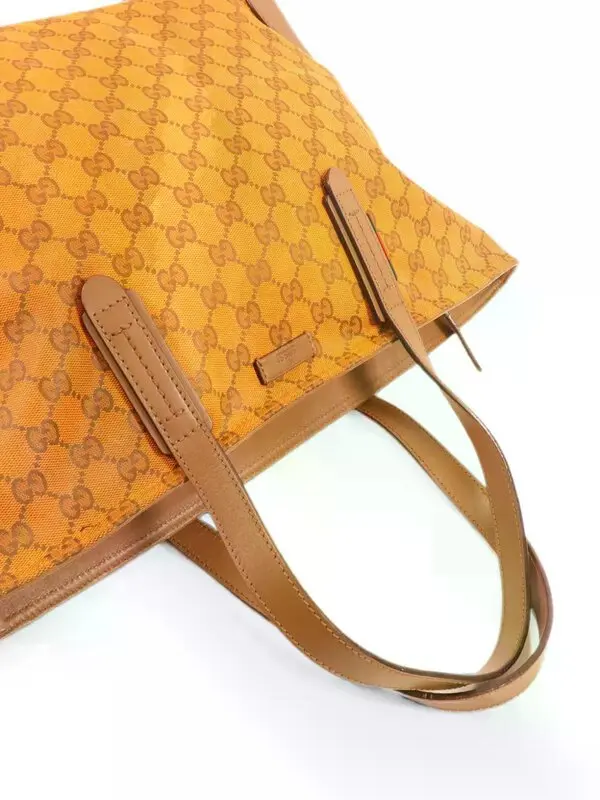 Gucci Gg Leather-trim Tote Bag