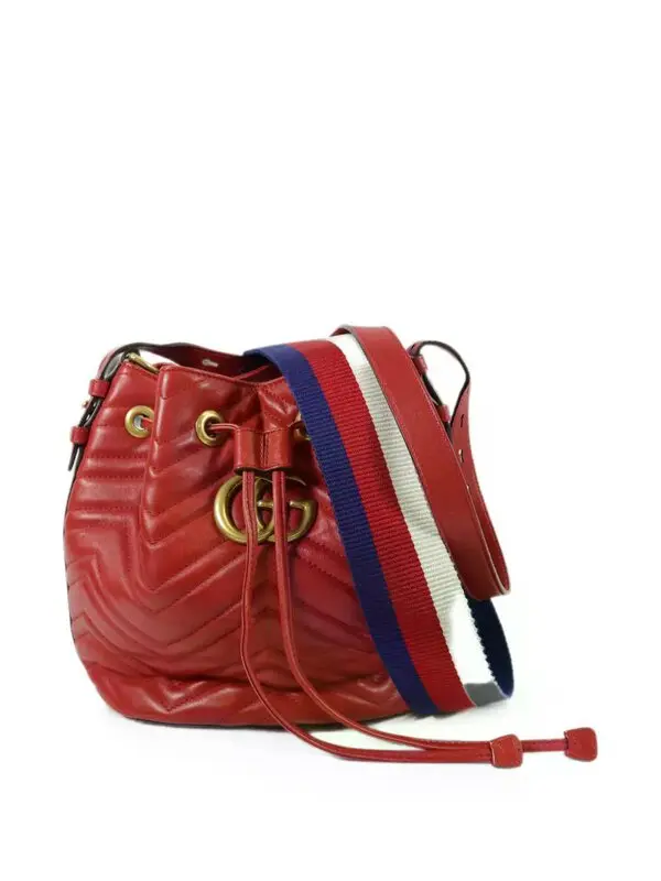 Gucci Gg Logo-plaque Quilted Bucket Bag