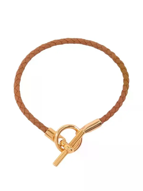 Hermès Glenan Braided Leather Bracelet