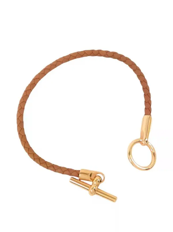 Hermès Glenan Braided Leather Bracelet