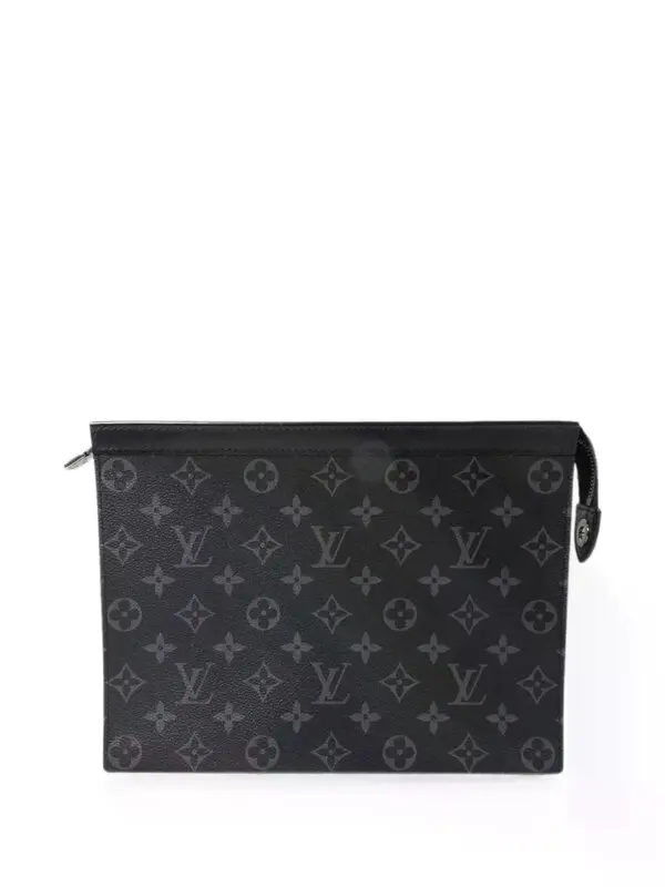 LOUIS VUITTON Mm Monogram Eclipse Pochette Voyage Clutch Bag