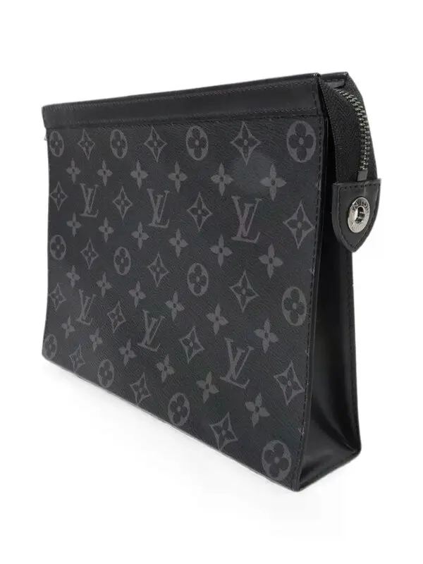 LOUIS VUITTON Mm Monogram Eclipse Pochette Voyage Clutch Bag