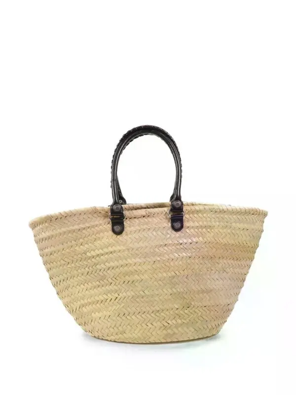 Balenciaga Le Cagole Raffia Shoulder Bag - Neutrals