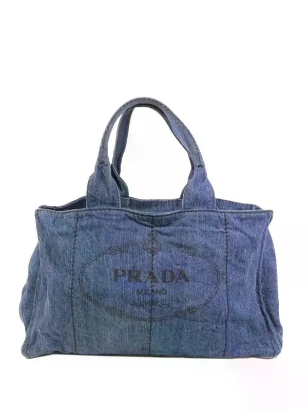Prada Canapa Tote Bag - Blue