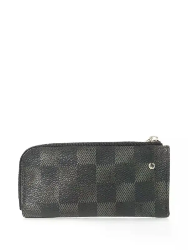 LOUIS VUITTON Damier Graphite Canvas Coin Case - Black