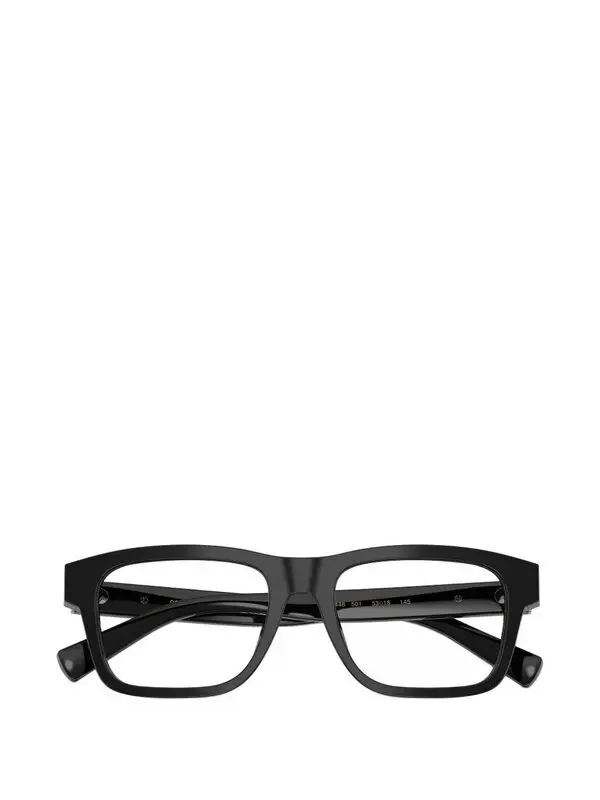 Dolce & Gabbana Chevron-engraved Rectangular-frame Glasses