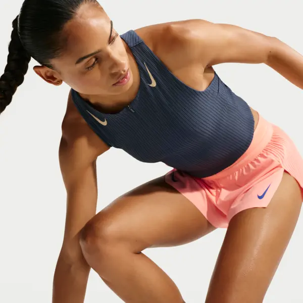 Nike Dri-fit Adv Cropped Running Tank Top - Blue