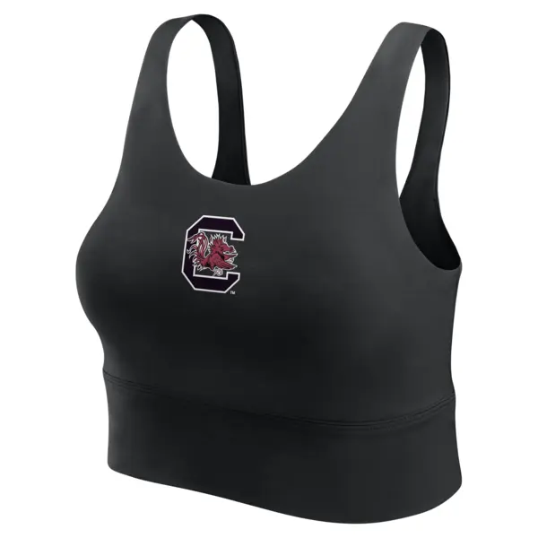Nike South Carolina Performance Longline Dri-fit Non-padded Scoop Bra - Black