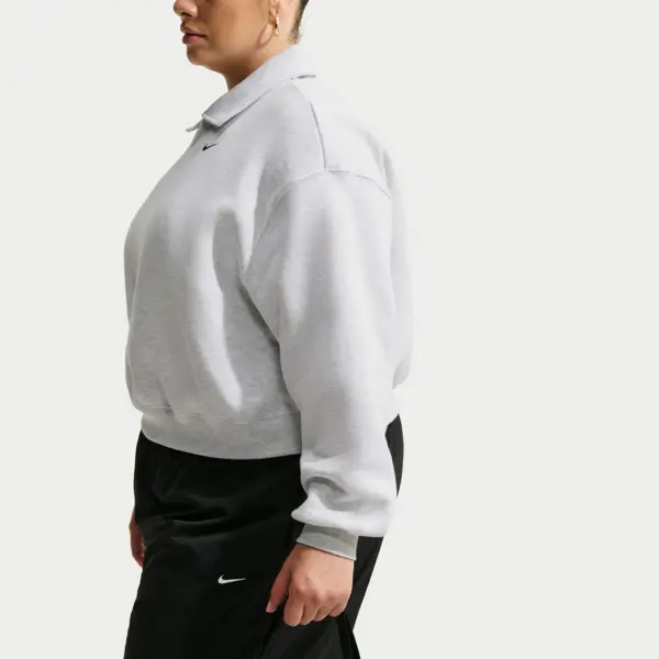 Nike Studio Fleece Medium Weight Oversized Cropped Polo