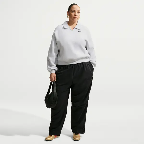 Nike Studio Fleece Medium Weight Oversized Cropped Polo