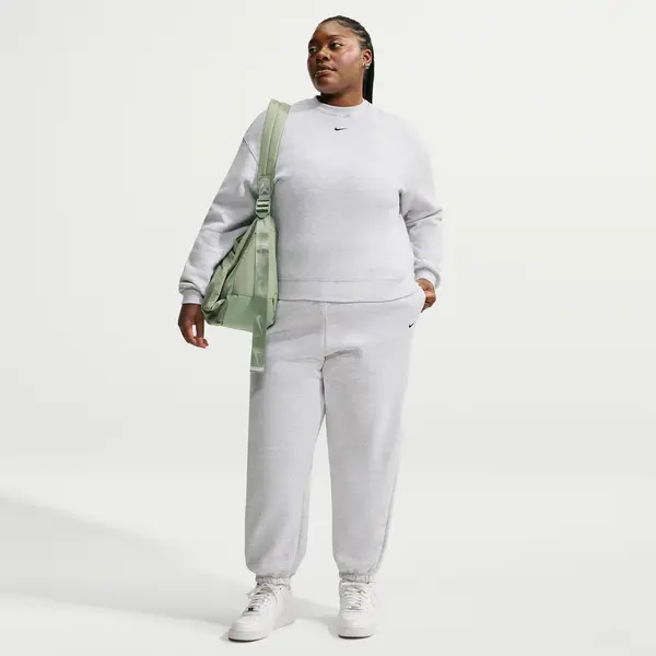 Nike Studio Fleece Medium Weight Oversized High-rise Cuffed Pants - Brown