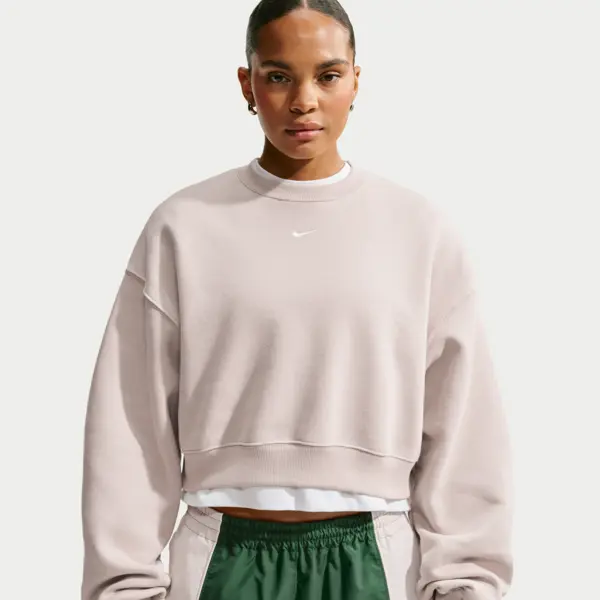 Nike Studio Fleece Medium Weight Oversized Cropped Crew