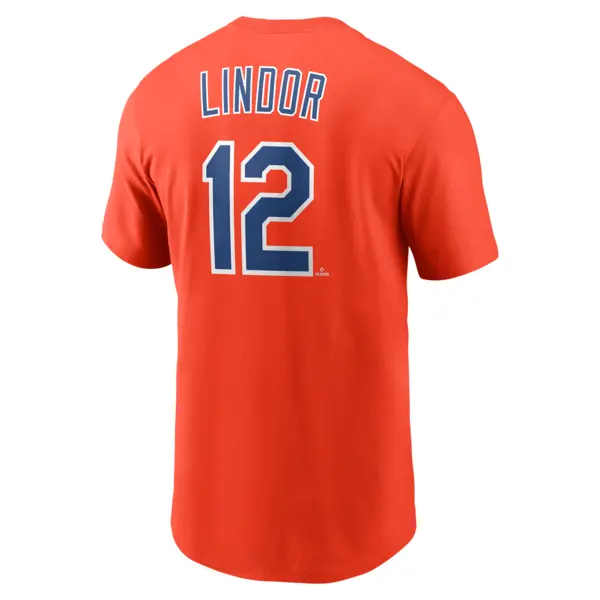 Nike Francisco Lindor New York Mets Cooperstown 40th Anniversary Mlb T-shirt - Orange